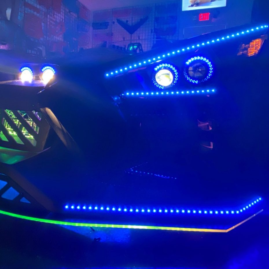 Blacked-out Acrylic LED Front Splitter - ATL Slingshot Store